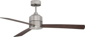 NV 9952345 Stropní ventilátor AXEL nerez hliník a listy z teakového dřeva a ořechu - NOVA LUCE