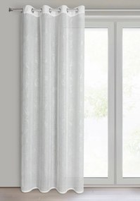 ZÁCLONA NA KROUŽCÍCH AMALIA 140X250 CM BÍLÁ
