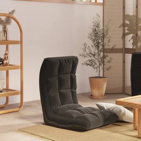 Skládací lenoška na podlahu černá textil 336590