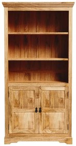 Indický nábytek - Knihovna 100x200x45 Guru z masivu mango Mango natural