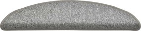Schodové rohože 30 ks 56 x 17 x 3 cm světle šedé, půlkulaté 3365746