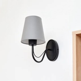 Nástěnná lampa MALBO 1xE27/15W/230V šedá/černá