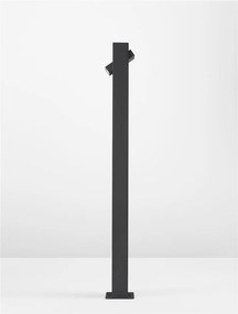 NV 9020924 Venkovní sloupkové svítidlo ZELDA černý hliník a akrylový difuzor proti oslnění LED 9W 3000K 100-240V IP65 - NOVA LUCE
