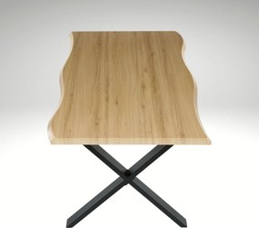Vikio Jídelní set pro 4 osoby 160x90 cm dub noha X šedá židle VJS236-4S-S