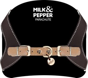 MILK&PEPPER Postroj pro psy Vendome Deluxe Marron/Camel Velikost: 30