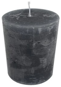 Tmavě šedá nevonná svíčka M válec - Ø 7*10cm