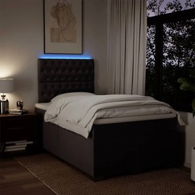 Box spring postel s matrací tmavě hnědá 120x190 cm textil 3292737