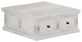 vidaXL Konferenční stolek bílý 70x70x30 cm masivní mangovníkové dřevo