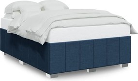 Rám postele bez matrace modrý 160 x 200 cm textil 3284852