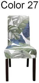 Elastické potahy na jídelní židle - květiny a geometrické tvary Varianta: Color 27