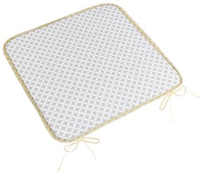 Bellatex Sedák Adéla hladký 40x40 cm Kosočtverec Šedá,Bílá
