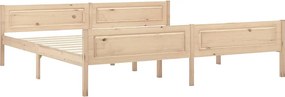 Rám postele masivní borové dřevo 200 x 200 cm 322102