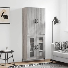 Skříň highboard šedá sonoma 69,5 x 34 x 180 cm kompozitní dřevo - Default Title