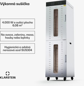 Klarstein Master Jerky 600, sušička, 4 000 W, se dvěma komorami, teplotní rozsah 30 - 90 °C