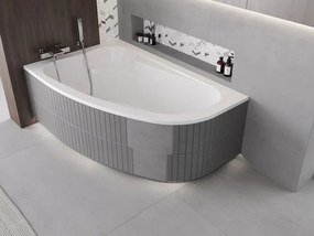 Mexen X-ST, polystyrenový plášť na rohovou vanu 240 cm, LED drážka, bílá, 55022-01