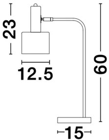 Rustikální stolní lampa Paz mint