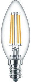 LED žárovka E14 Philips Classic Filament B35 6,5W (60W) teplá bílá (2700K), svíčka