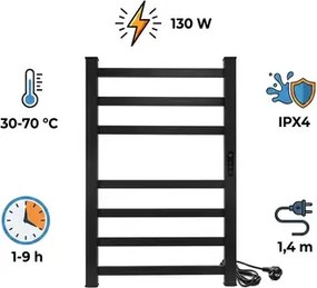 Solight Elektrický sušák ručníků 130W / Sušák ručníků / Nástěnný / 30–