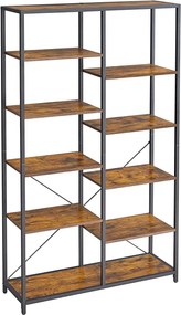 XXXLutz REGÁL, hnědá, černá, ocel, 100/170/30 cm Boxxx - Online Only regály & police - 002543000141