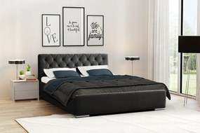 Eka Čalouněná postel ELEGANT 180x200 cm Barva látky Trinity: Okrová (Trinity 2325), Úložný prostor: Bez úložného prostoru