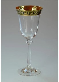 BOHEMIA ANGELA VERSO GOLD SKLENICE NA VÍNO 185 ML SADA 6 KS