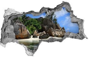 Wallmuralia Nálepka fototapeta 3D výhled Seychely panorama 95x73 cm