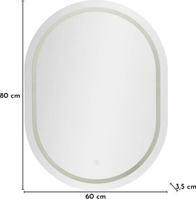 Nástěnné zrcadlo s osvětlením 60x80 cm Simple – Mauro Ferretti