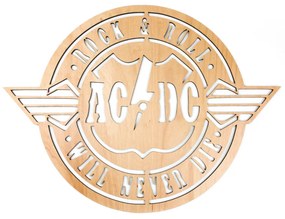 Dřevěná dekorace AC/DC