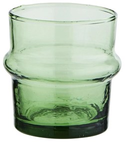 MADAM STOLTZ Sklenička z recyklovaného skla Beldi 60 ml, zelená barva, sklo