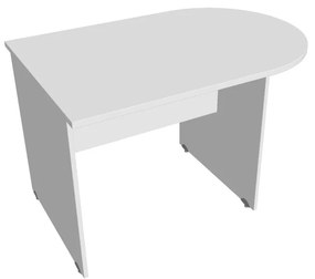 Stůl jednací oblouk 120 cm - Hobis Gate GP 1200 1 Dekor stolové desky: bílá, Dekor lamino podnože: bílá