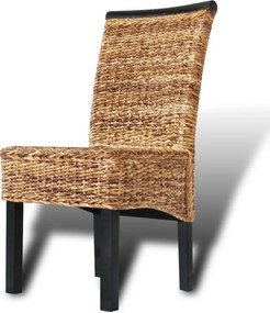 vidaXL Jídelní židle 2 ks abaka a masivní mangovníkové dřevo [243233]