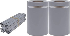 Zatemňovací lišty PVC 140 x 0,19 m matné světle šedé 147872