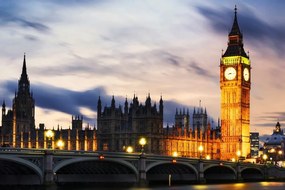 Fototapeta noční Big Ben v Londýně - 150x100 cm