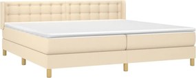 Box spring postel s matrací krémová 160x200 cm textil 3130606