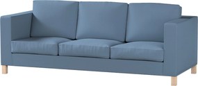 Potah na pohovku IKEA Karlanda 3-místná nerozkládací, krátký barva modrá látka pletený vzor
