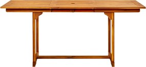 Zahradní jídelní stůl (120–170) x 80 x 75 cm masivní akácie 316568