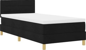 Postel s boxspringem s polštářem Černá 90 x 190 cm textil 3338806