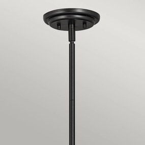 Designový lustr koule Elstead Somerset bílé sklo / černá