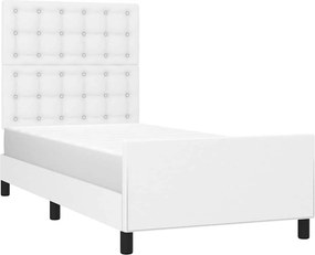 Rám postele s čelem bílý 80 x 200 cm umělá kůže 3125538