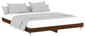 Rám postele hnědý dub 160 x 200 cm kompozitní dřevo,  832132