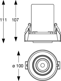 Ideal Lux - LED Podhledové bodové svítidlo NOVA LED/12W/230V pr. 10 cm bílá