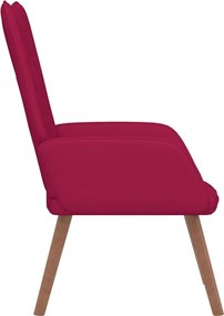 Relaxační křeslo vínové samet 327660