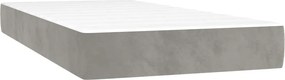 Box spring postel s matrací světle šedá 120x190 cm samet 3270457