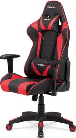 Kancelářská židle houpací mech., + koženka, plast. kříž – opěrák 90°–180° černá