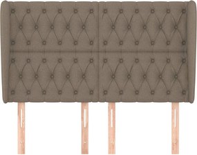 Čelo postele typu ušák taupe 147x23x118/128 cm textil 3118294