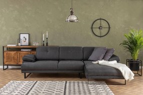 Designová rohová sedačka Vatusia 274 cm antracitová - pravá
