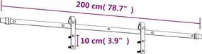 vidaXL Posuvné dveře s kováním 70 x 210 cm masivní borové dřevo [3203032]