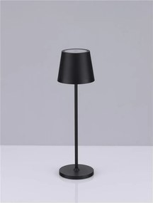 NV 9223406 Venkovní stolní lampa SEINA černý hliník a akryl LED 2W 2700K 5V DC IP54 vypínač na těle nabíjecí s PG základnou nebo bílým USB C kabelem - NOVA LUCE