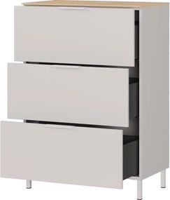 Krémová matná skříňka 68x98x40 cm Savoca – Germania