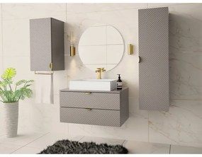 Koupelnový nábytek Boterio I, Sifon k umyvadlu: ne, Umyvadlo: ne, Barva:: černá